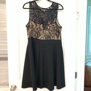 Trixxi | Dresses | Trixxi Fit And Flare Black Lace Top Cocktail Dress ...